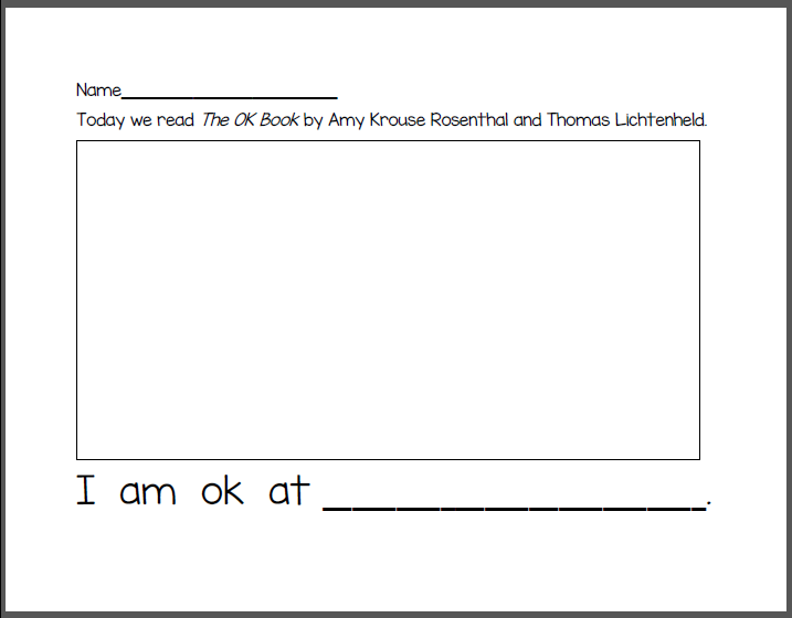 Kindergarten: Holding Hands and Sticking Together: The OK Book... is ...