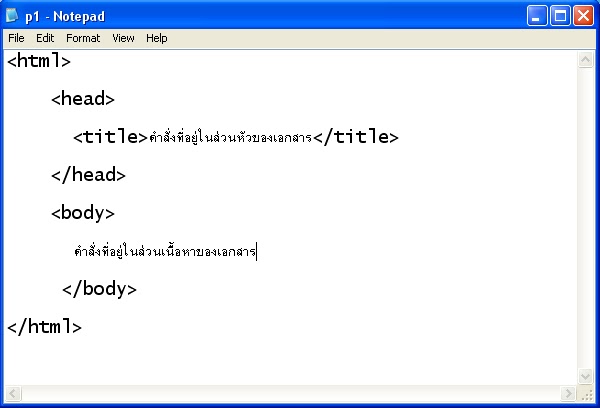 สอนภาษา HTML: สอนภาษา HTML