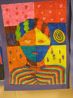 Tales from the Traveling Art Teacher!: Self Portraits with 5th Grade