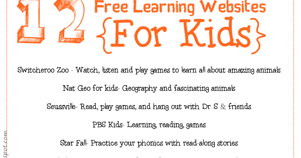 Consider Me Inspired : 12 Free Learning Websites {For Kids}
