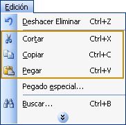 Cortar, Copiar y Pegar en Word