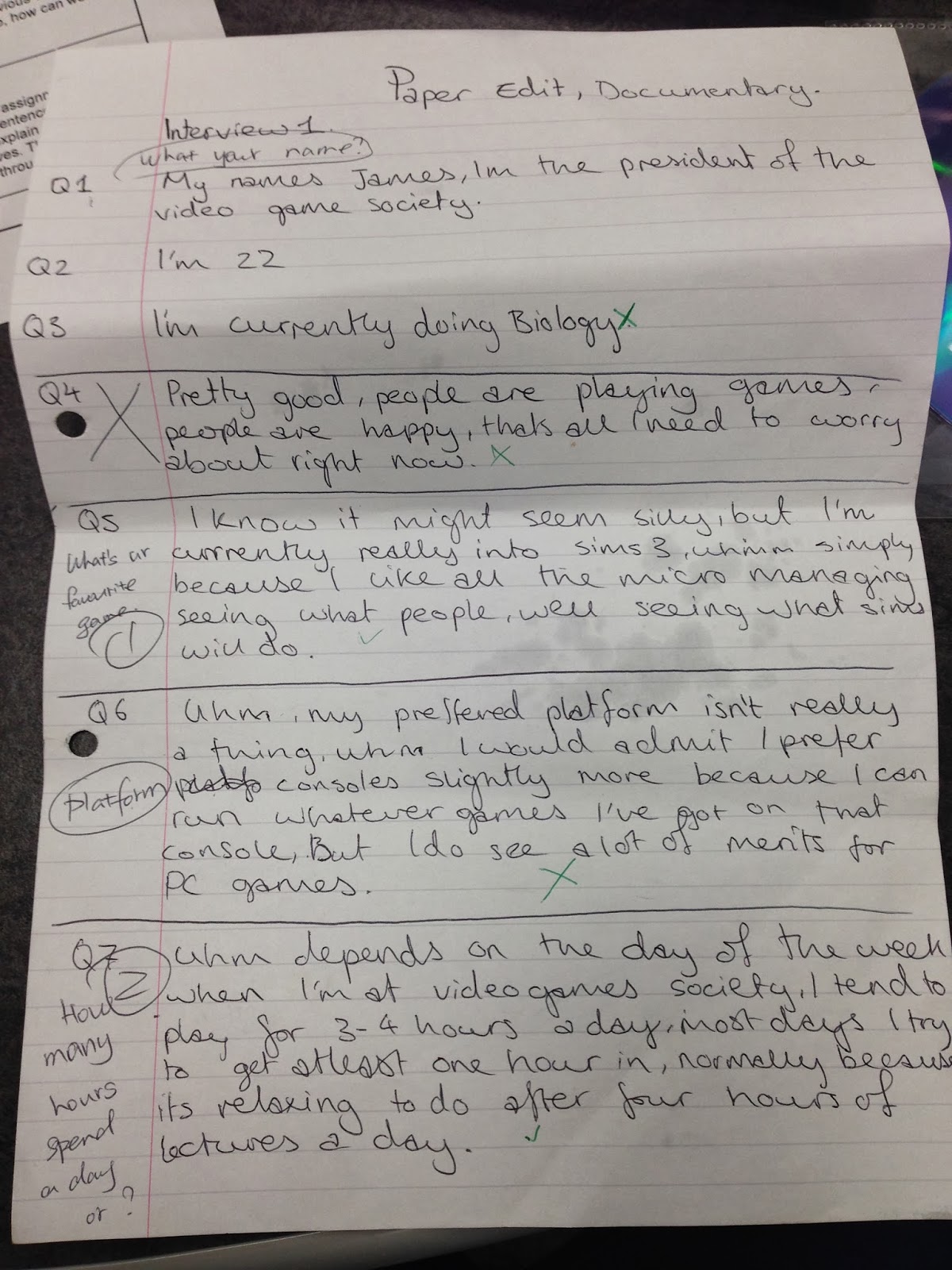 Blog for creative production :Video