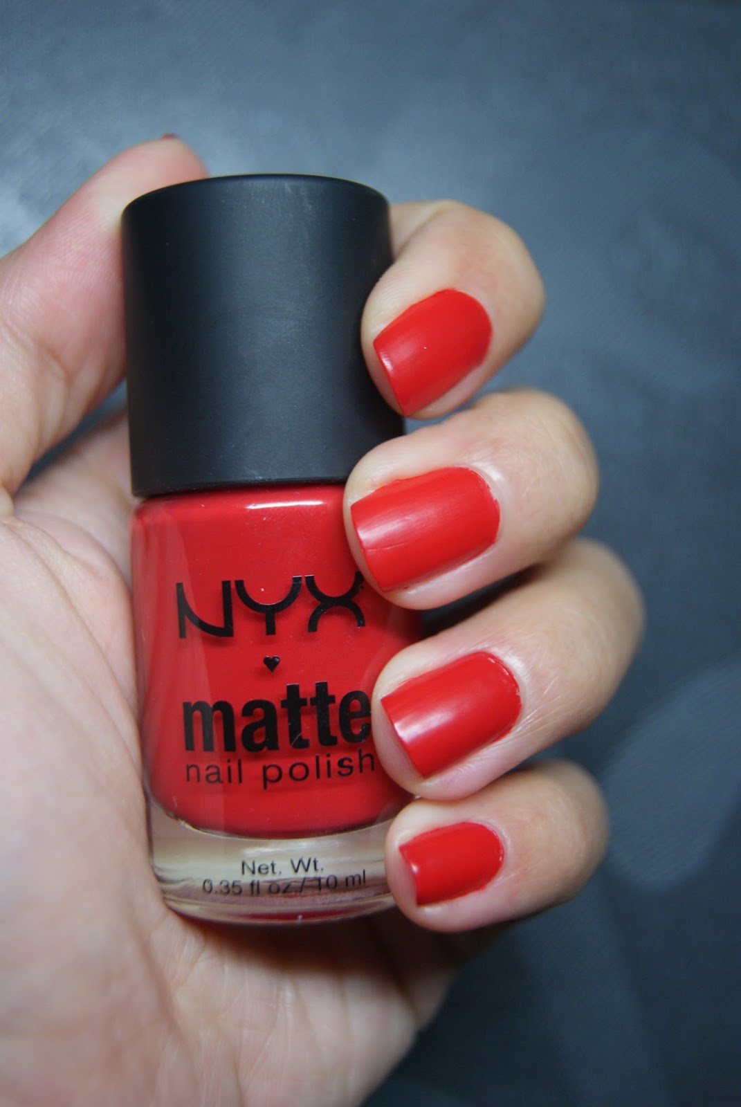 My Polished Days: SWATCH : NYX Matte nail polish in Red