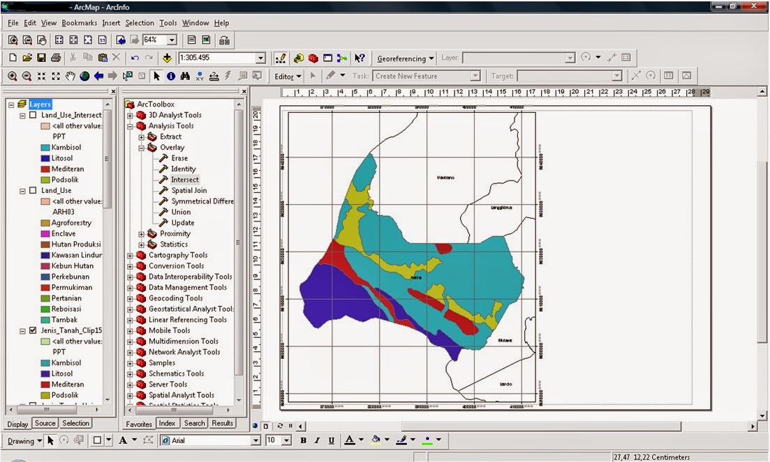 Membuat Frame Layout Peta di ArcGIS ~ Air Itu Mengalir