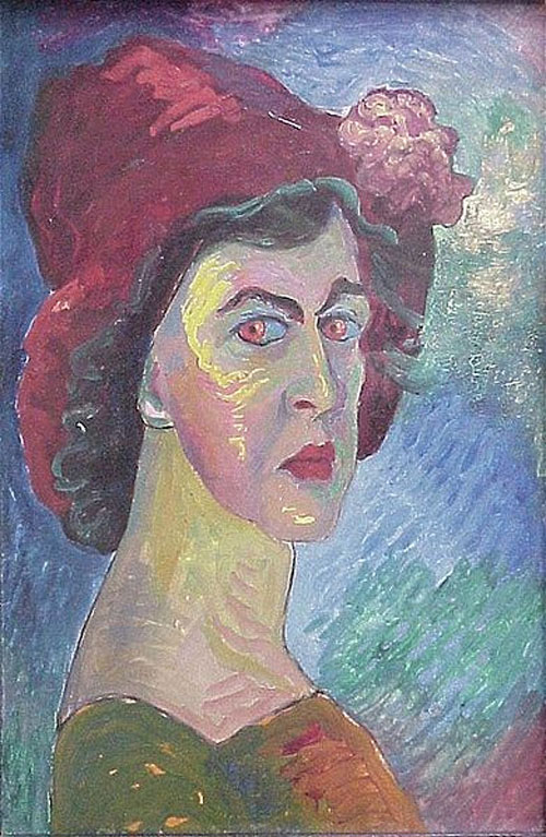 Fauvist Self Portrait Inspired By Von Werefkin
