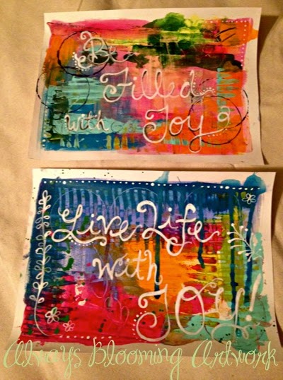 "bee" always blooming: the artwork of bethany joy: calligraphy paintings