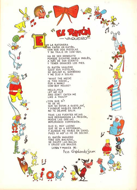 mari: Letra de la canción "El ratón vaquero" de cri-cri