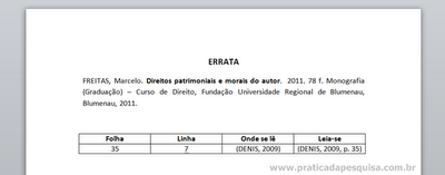 Escrevendo Bem: Existe um modelo para apresentação de errata?