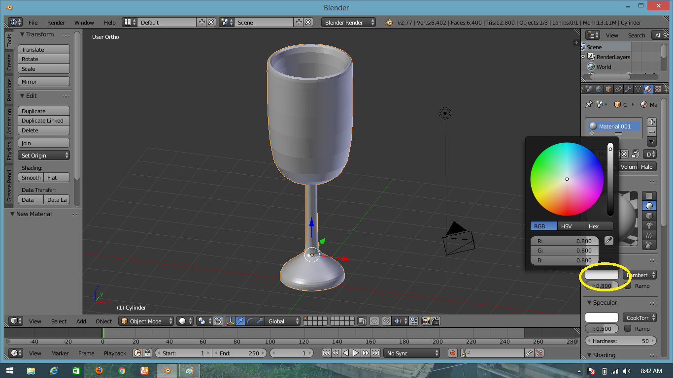 Tutorial Animasi 3D di Blender: Tutorial membuat gelas 3D di Blender ...