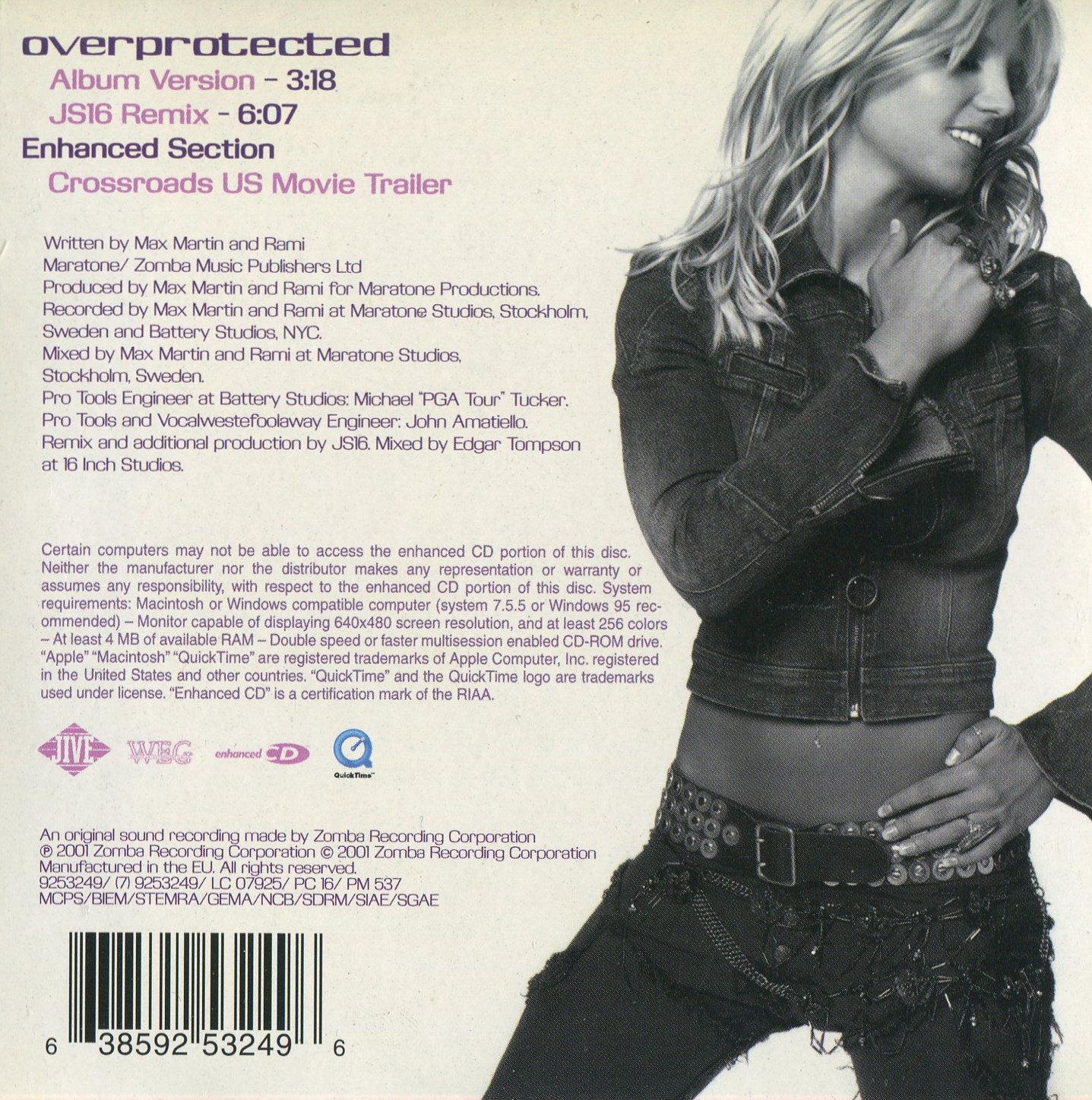 the-records-lover: Britney Spears – Overprotected (12 décembre 2001)