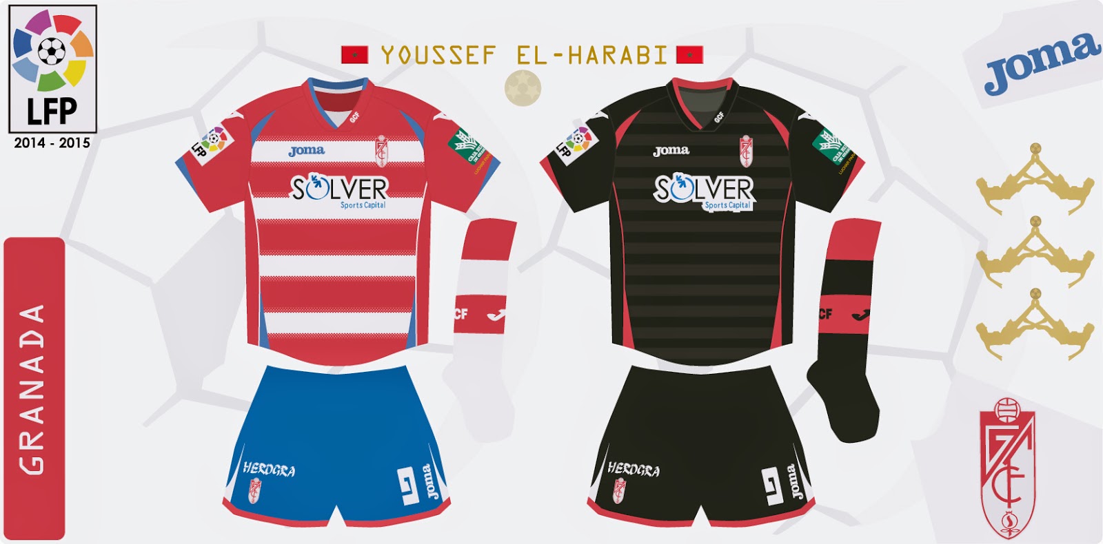 Design Futbol Kits: Granada 2014 - 2015 (Liga BBVA)