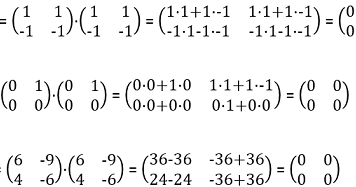 Matemáticas10: Ejemplos de Matriz Nilpotente