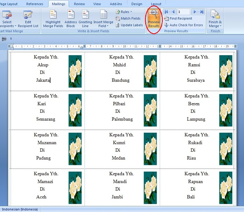 CARA CETAK LABEL UNDANGAN DI MICROSOFT WORD