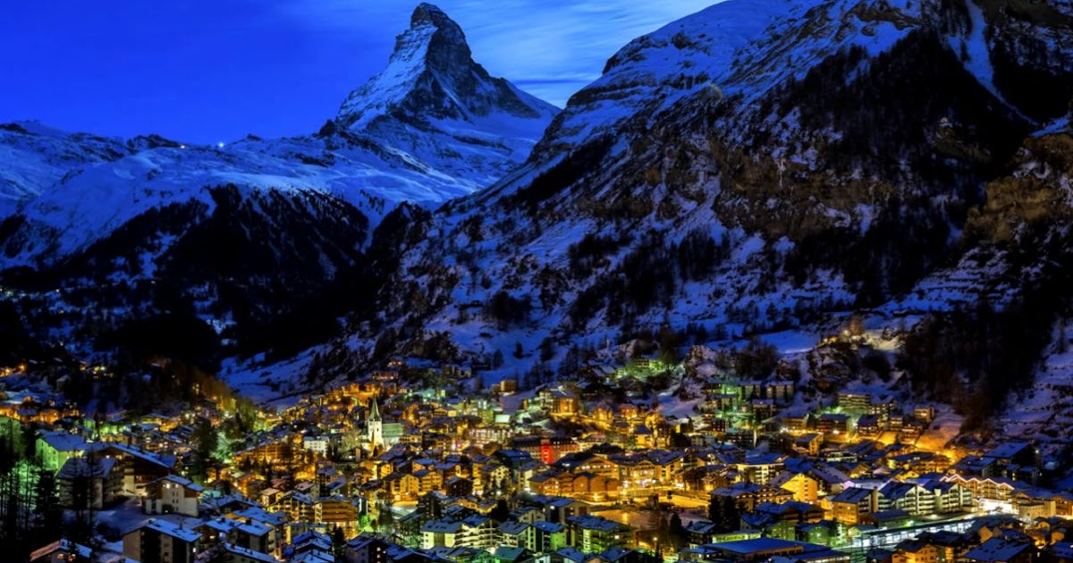 Switzerland Zermatt Night Lights | All HD Wallpapers Gallery