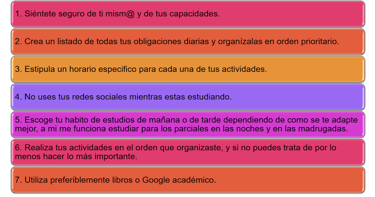 TIPS PARA SER UN MEJOR ESTUDIANTE