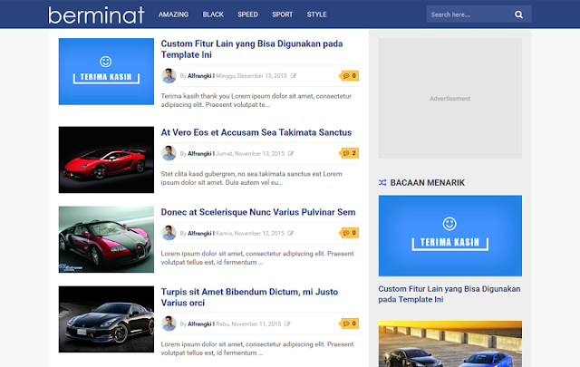 Berminat Premium Responsive Template Gratis » Aslina Design