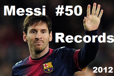 Lionel Messi #50 Broken Records 2012 with 91 Goals