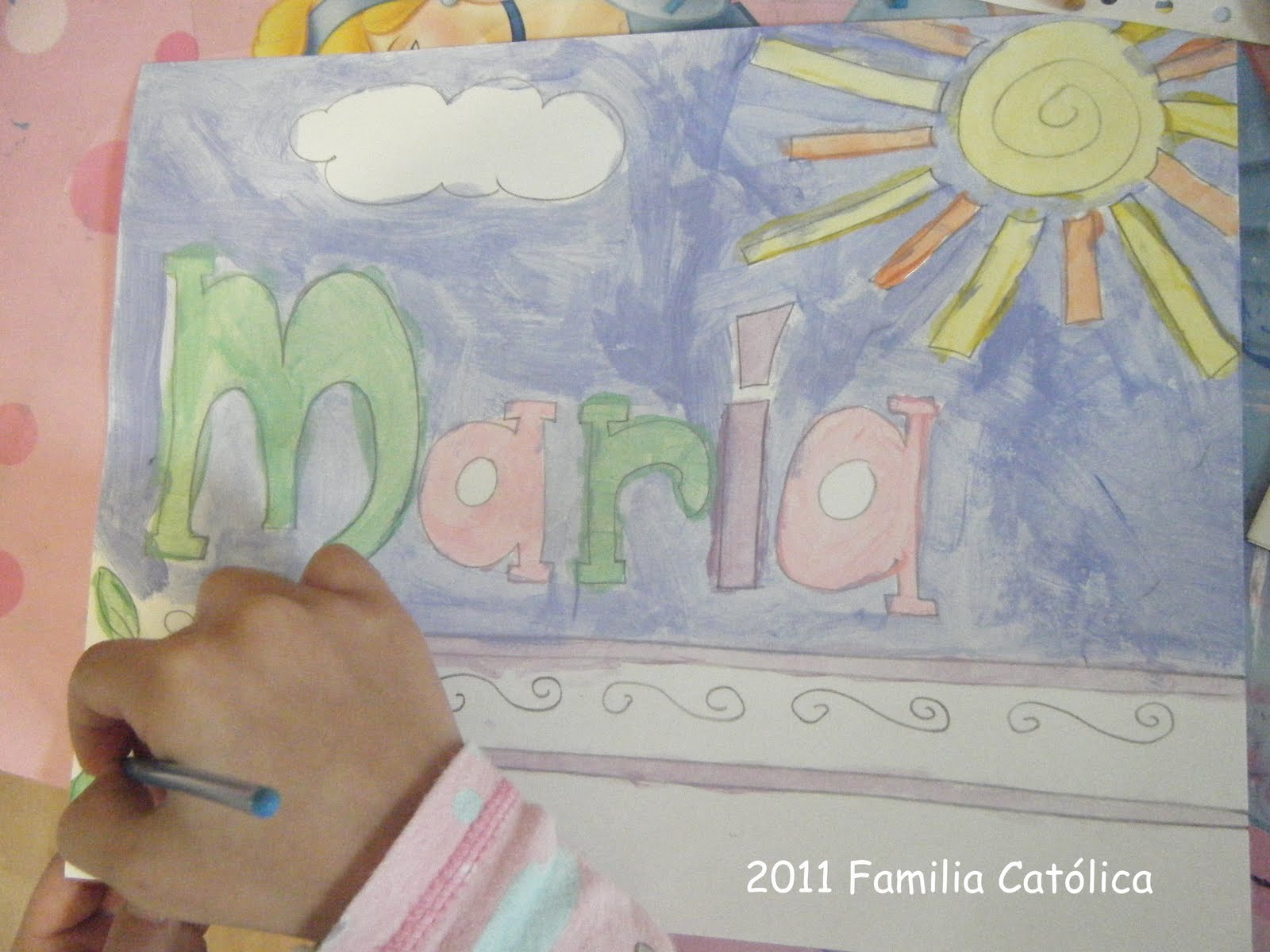 Familia Católica: Santisimo Nombre de María: Páginas para colorear