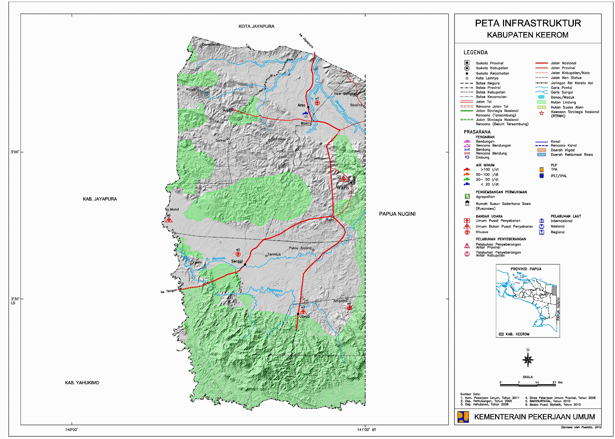 Peta Kabupaten Keerom