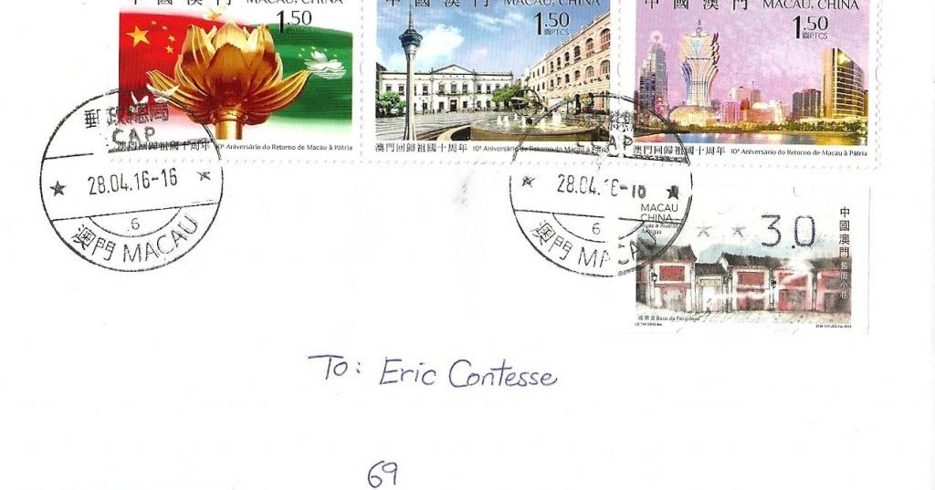 Mon Blog Timbré: 10 years of the handover of Macau to China