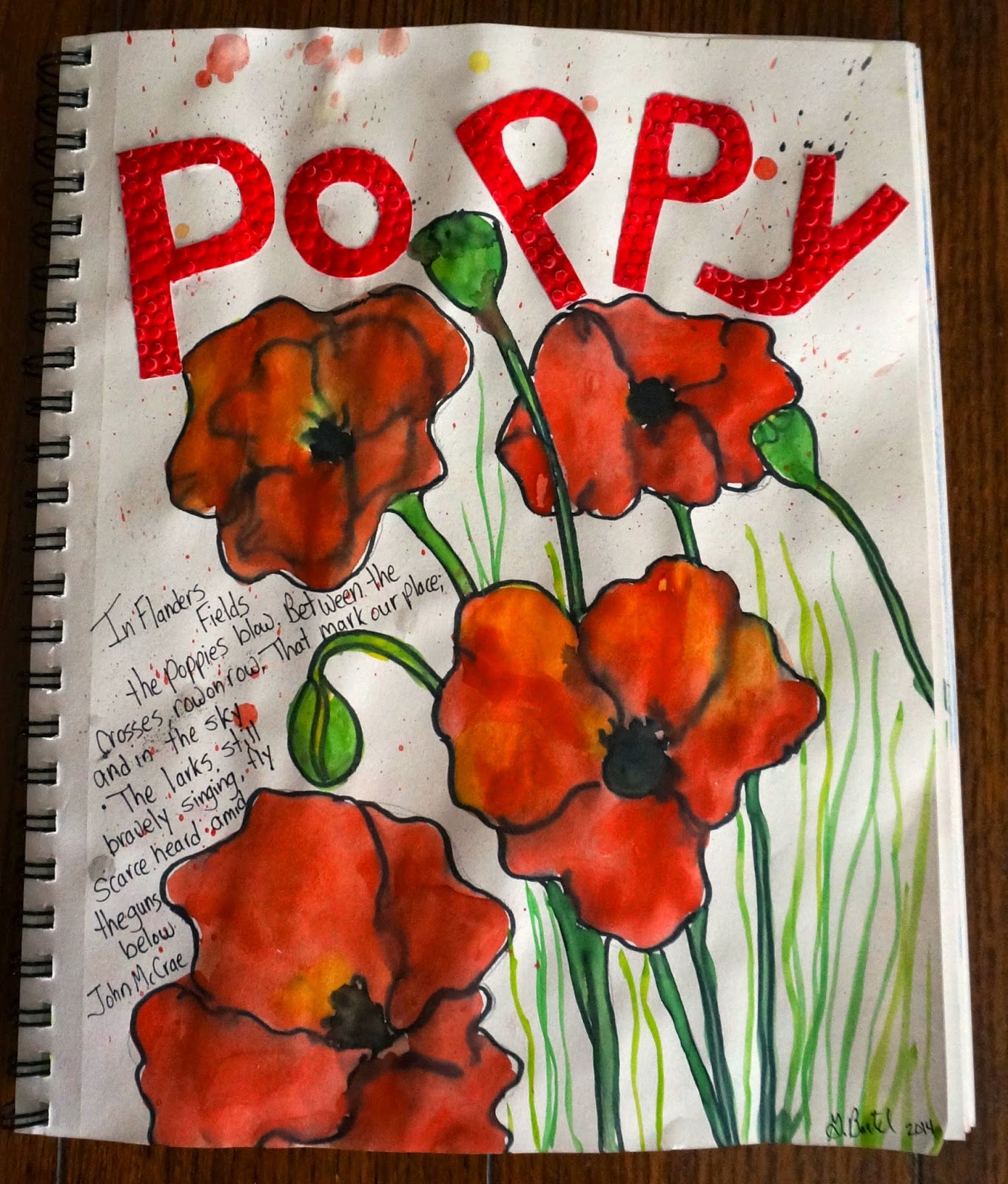 that artist woman: Poppies in the Art Journal