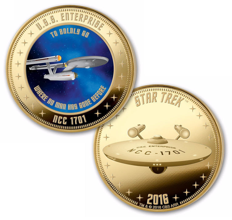The Trek Collective: Spectacular new USS Enterprise shaped coin, and ...