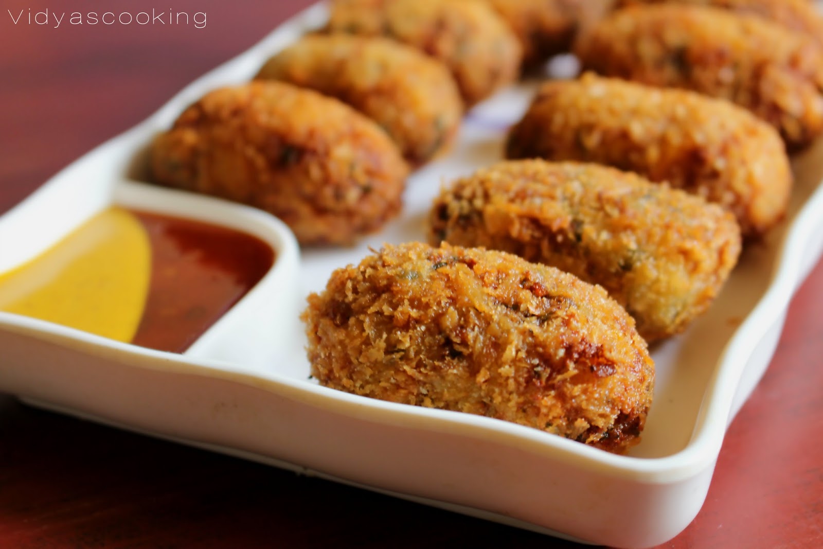Spinach, Corn and Rice Croquettes Recipe (Cheesy Rice Cutlet)