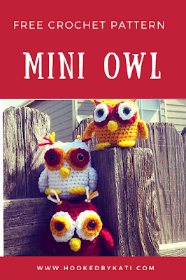 Mini Owl | Free Crochet Pattern - Hooked by Kati