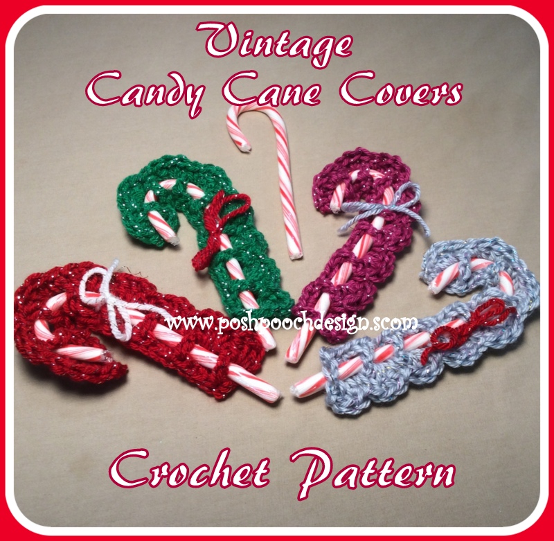 Posh Pooch Designs : Vintage Candy Cane Cover Crochet Pattern | Posh ...