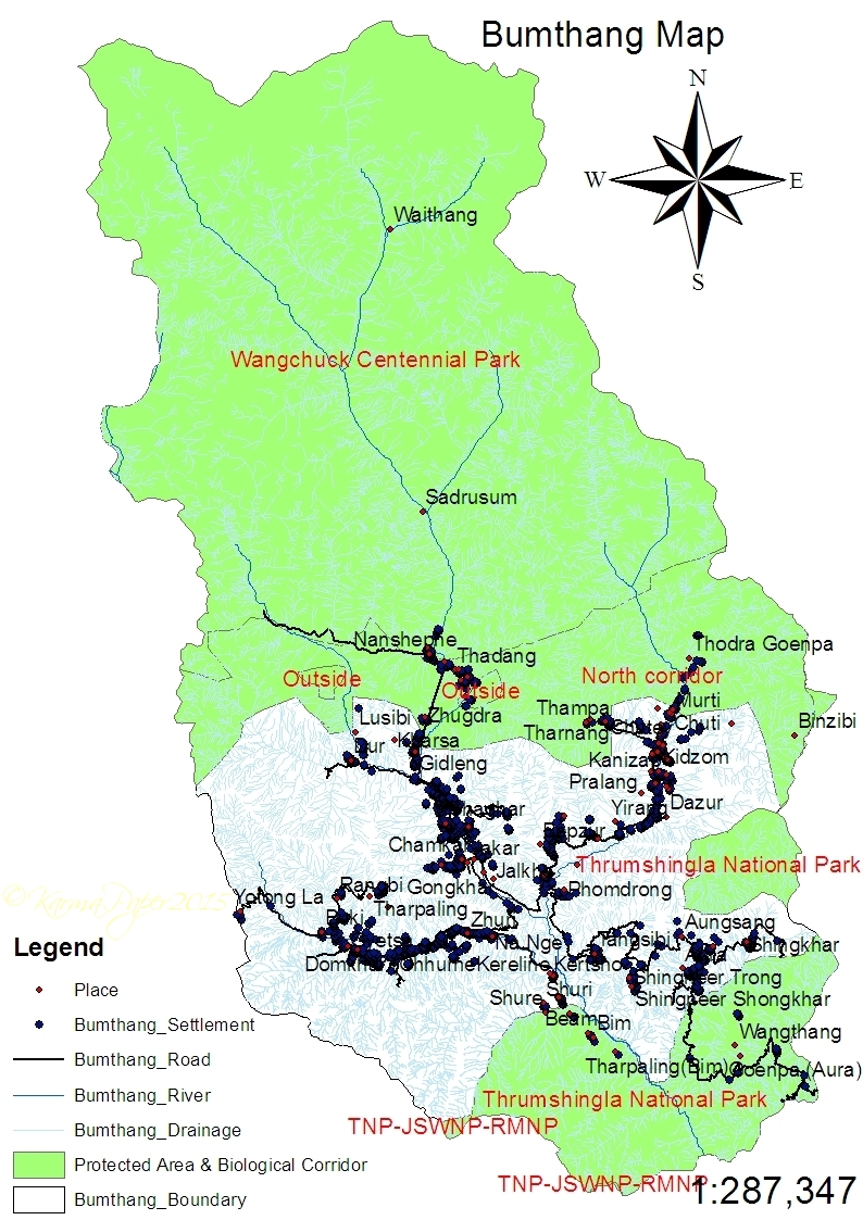 Bumthang Protected Area Map ~ Karma Trinle's ThePaper