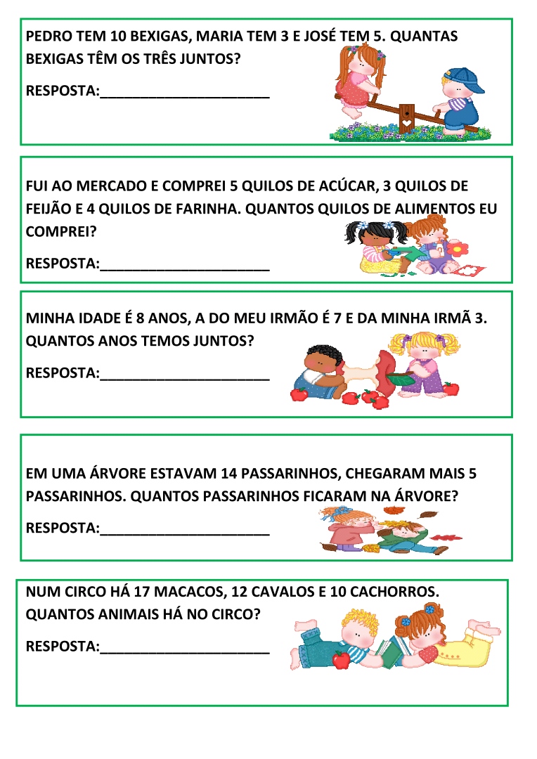 Desafios matemáticos ~ Atividades Escolares
