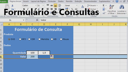 Como criar Formulário no Excel com Consulta