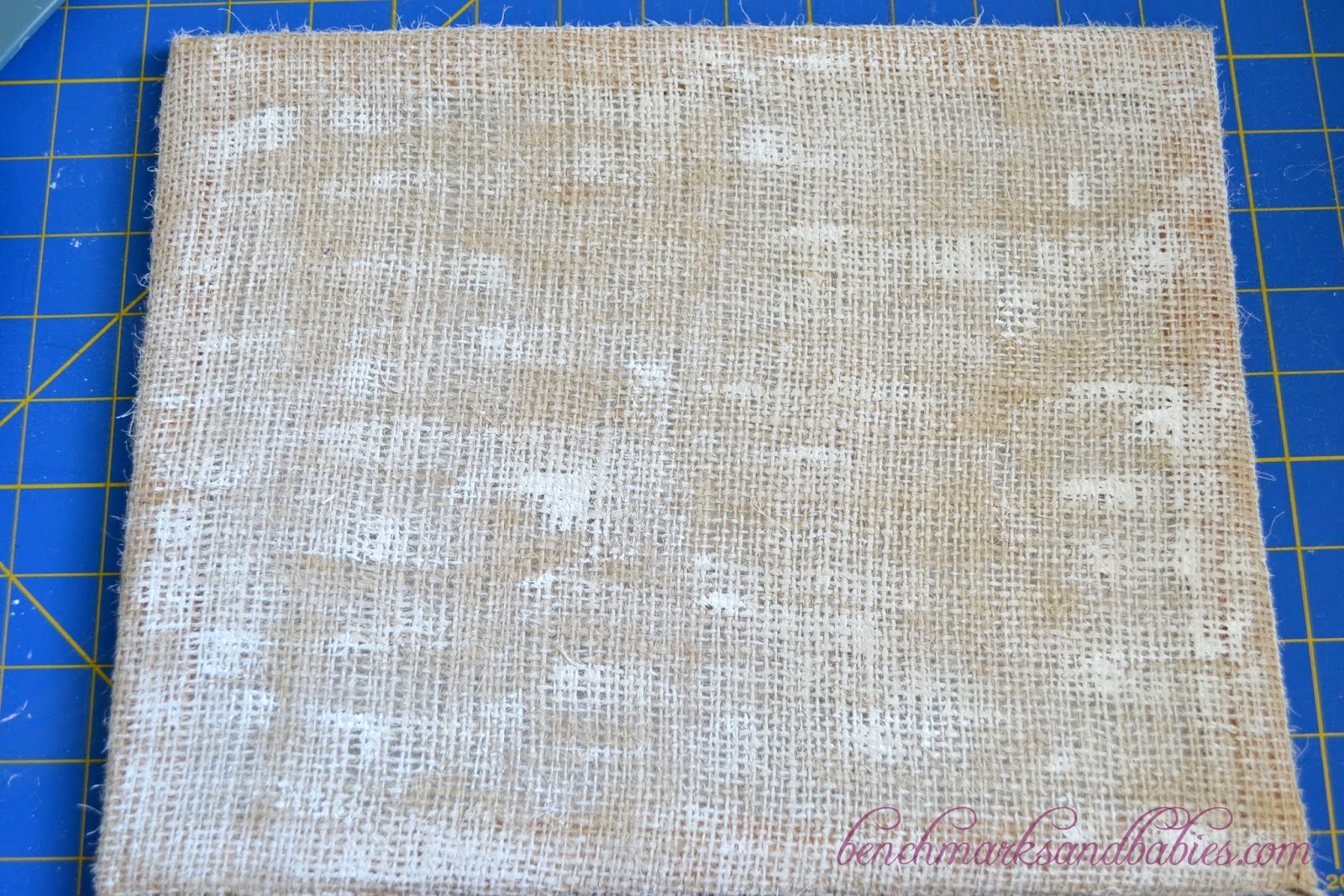 benchmarks and babies: Burlap Wall Art