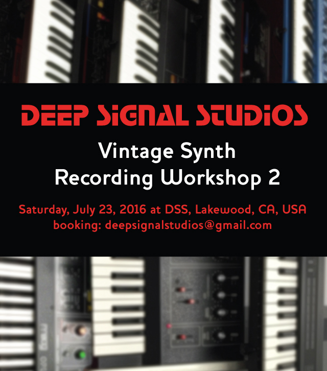 MATRIXSYNTH: Deep Signal Studios Vintage Synth Recording Workshop 2 ...