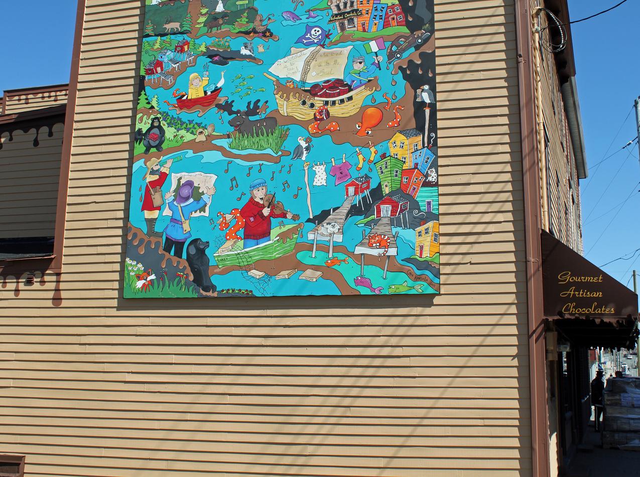 The Grumpy Goat Gallery: The New Founde Chocolate Lande Mural is UP