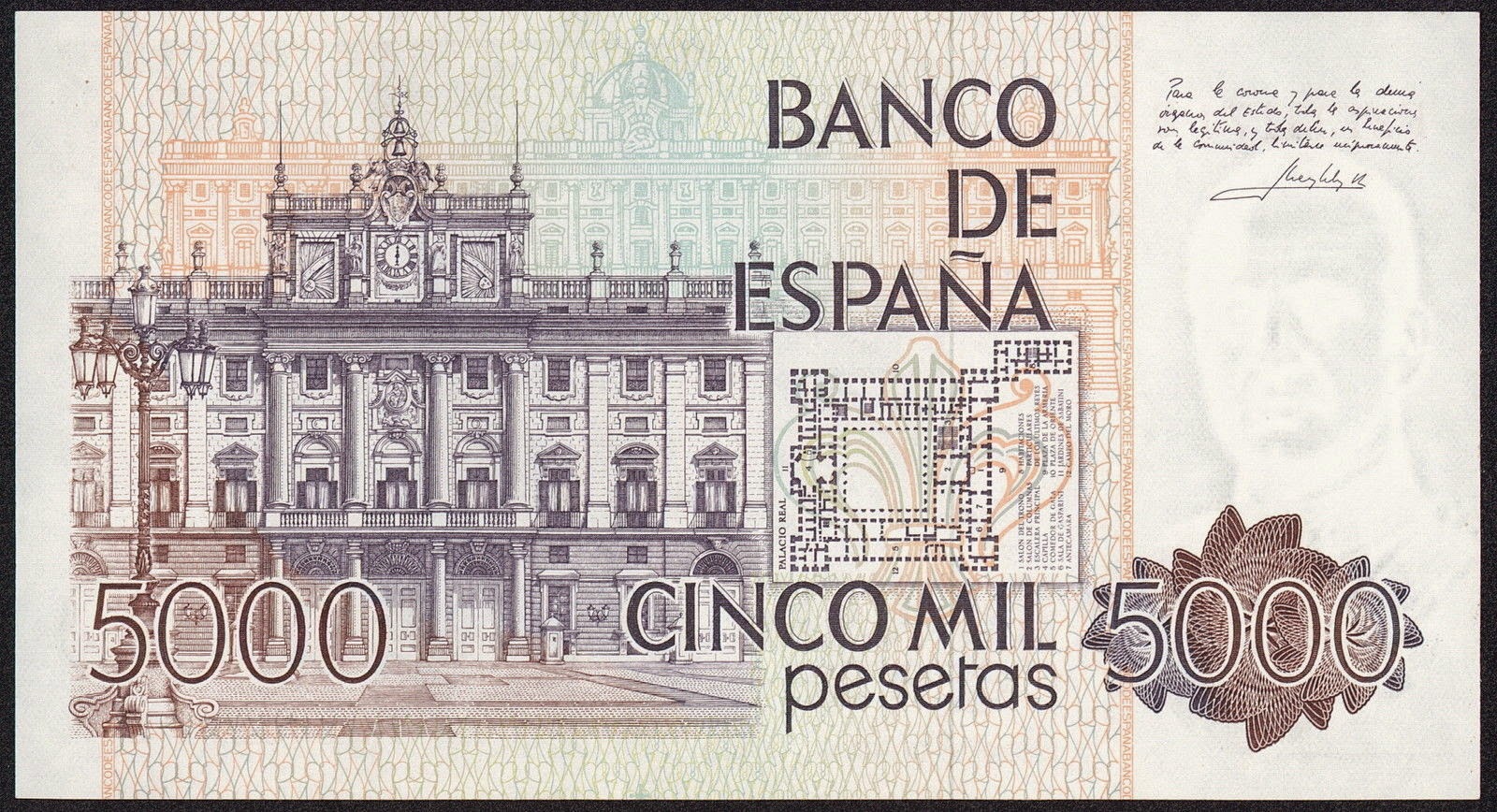 Spain 5000 Pesetas banknote 1979 King Juan Carlos I|World Banknotes ...