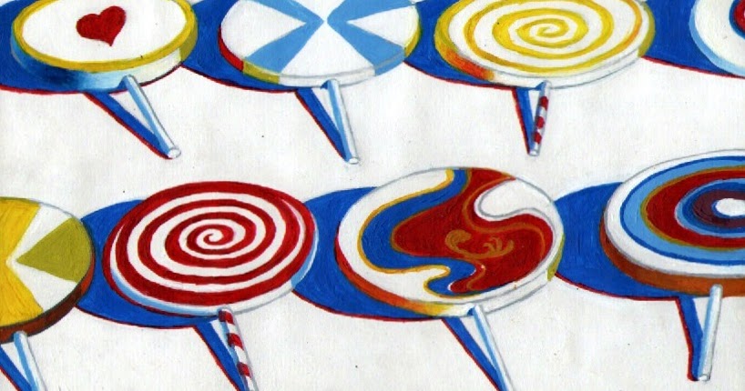 art inklings: Wayne Thiebaud Inspired Lollipops