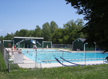 Swimming: Pool postcard: City Park, Belfast, Maine