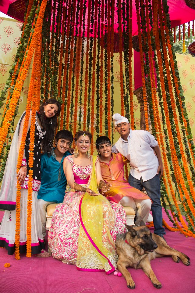 Orange and Pinkk: Vibrant Mehendi by Simran Jagdev