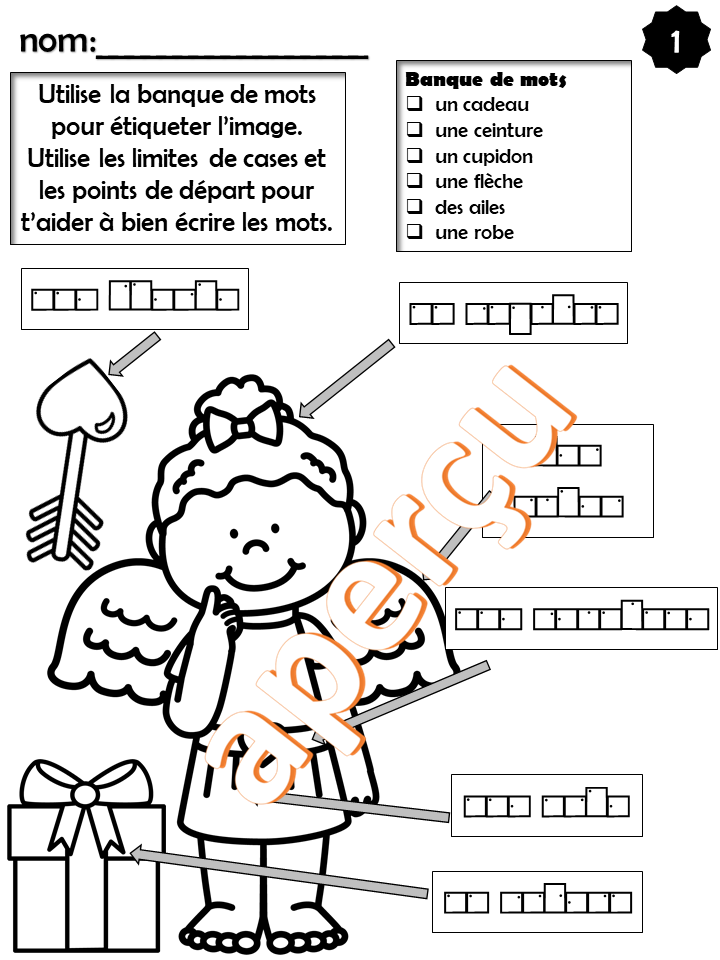 la classe de caro.: Saint-Valentin