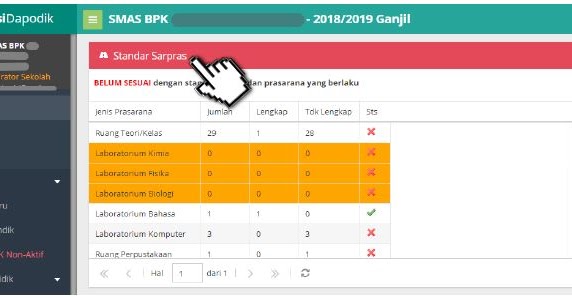 Deskripsi Perubahan Beranda Aplikasi Dapodik Versi 2019 - panduandapodik.id