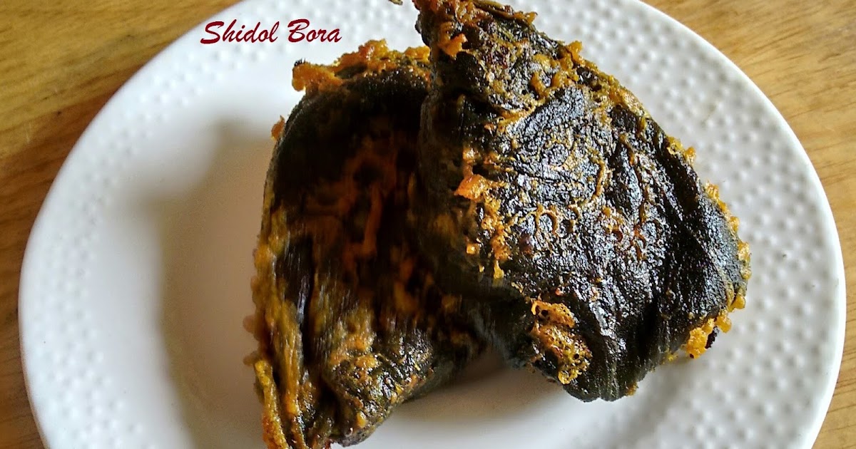 Bengali Kadai: Chal Kumro pata -r Shidol Bora (fermented fish wrap)
