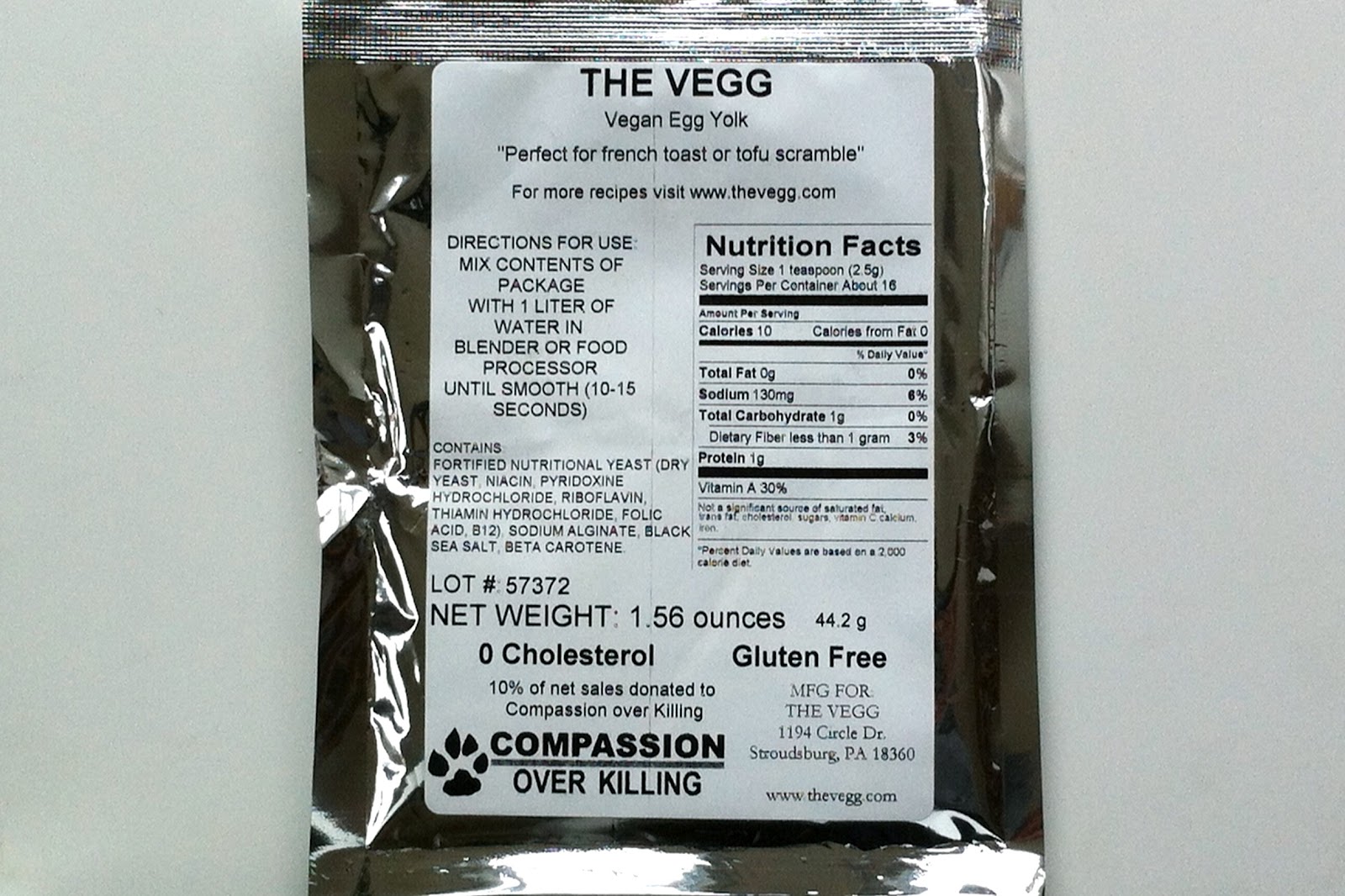 VEGANOO Vegan Reviews: VEGG: The Vegan Egg Yolk