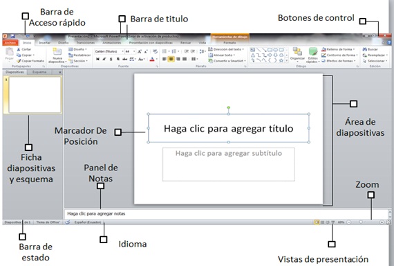 CONTENIDOS DE APRENDIZAJE: POWERPOINT 2010