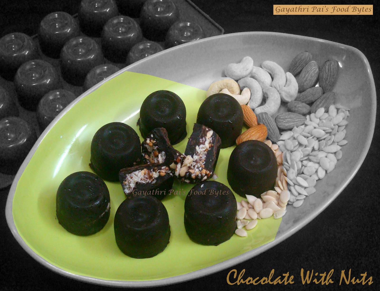 Gayathri Pai's Food Bytes: Homemade Chocolate With Nuts.