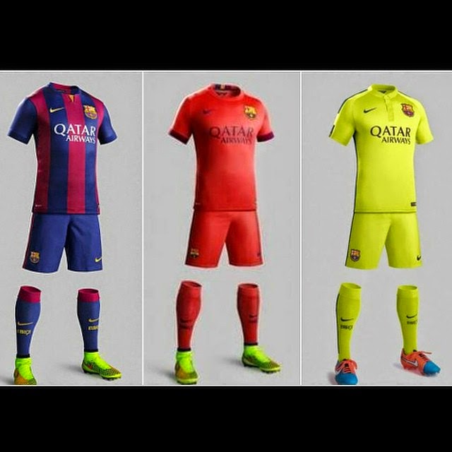 New third kit for the 2014/15 season ~ Fc Barcelona Photo