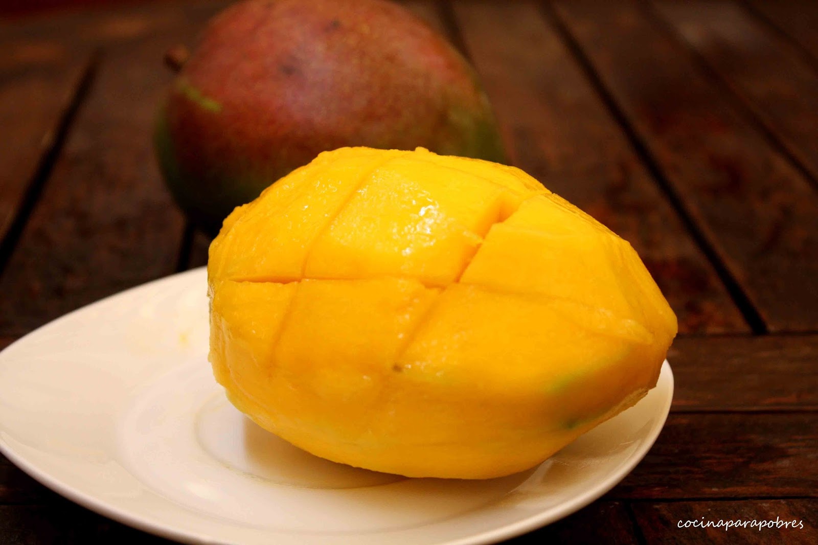 Tarta de queso y mango