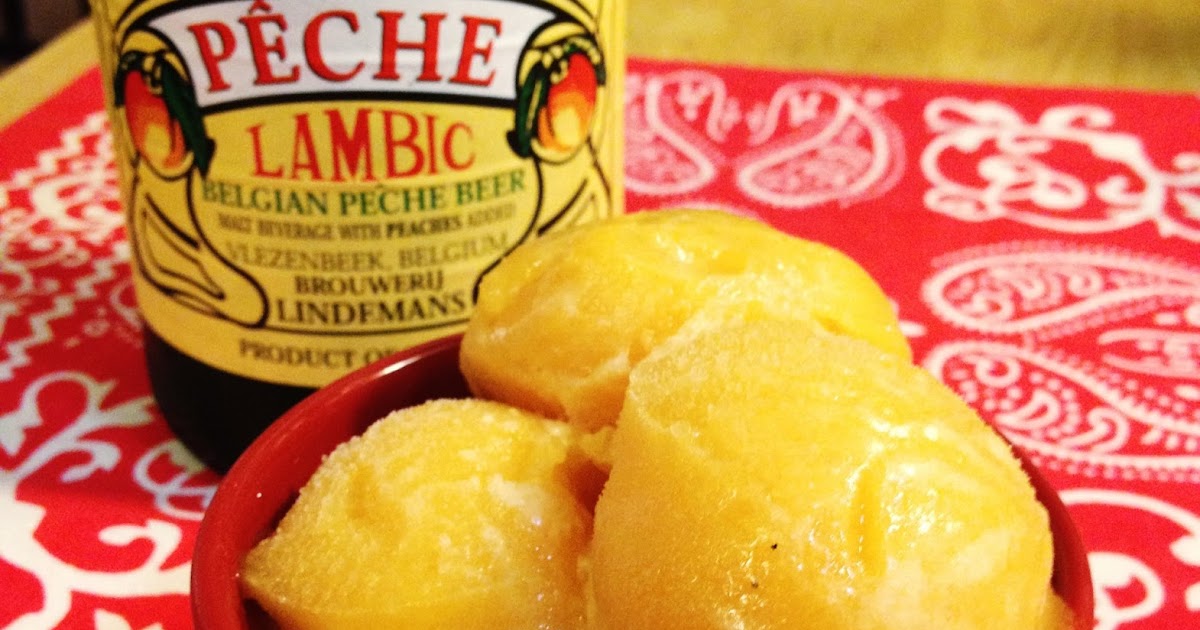 The Lush Chef: Peach Lambic Sorbet