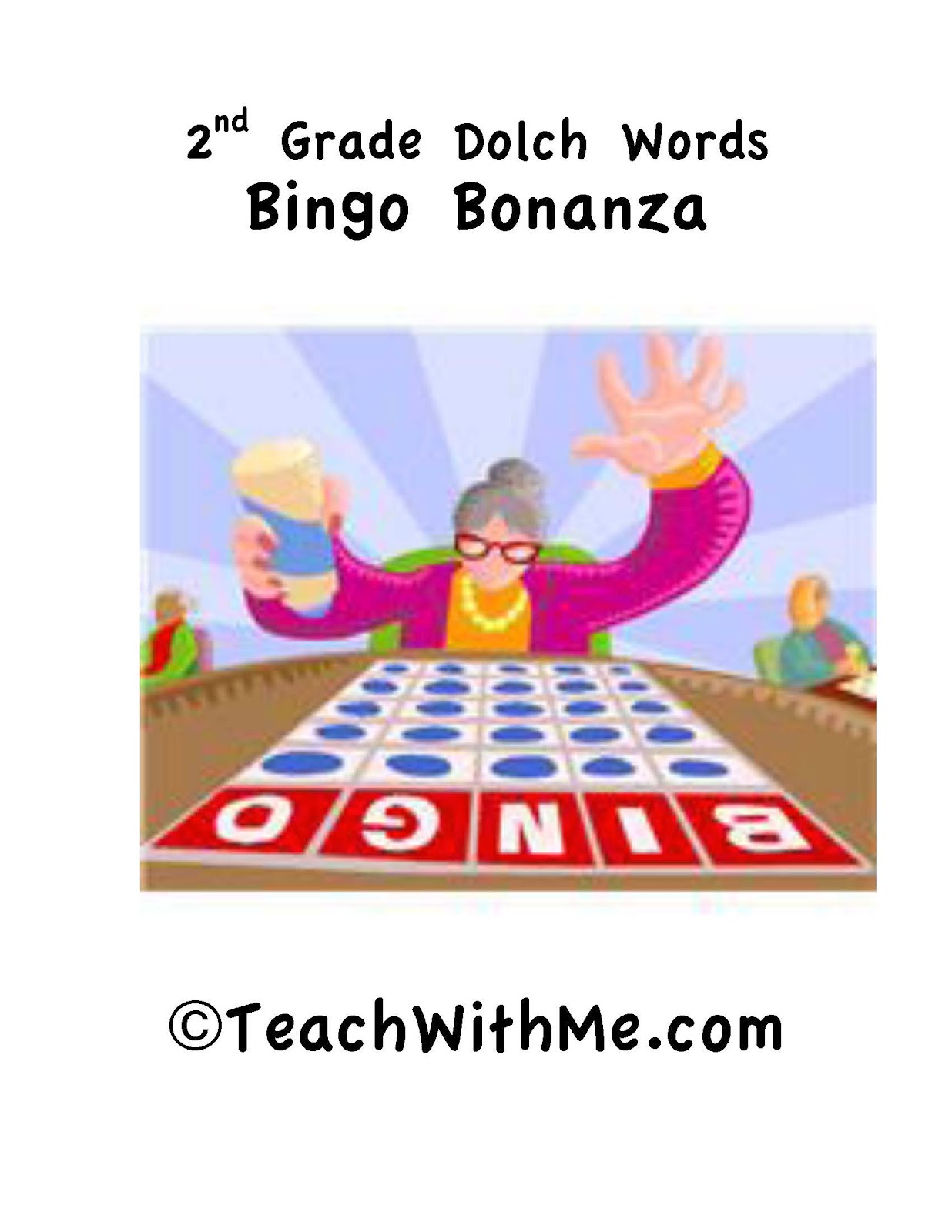 Classroom Freebies Too: PK-2: Dolch Word Bingo For second grade words