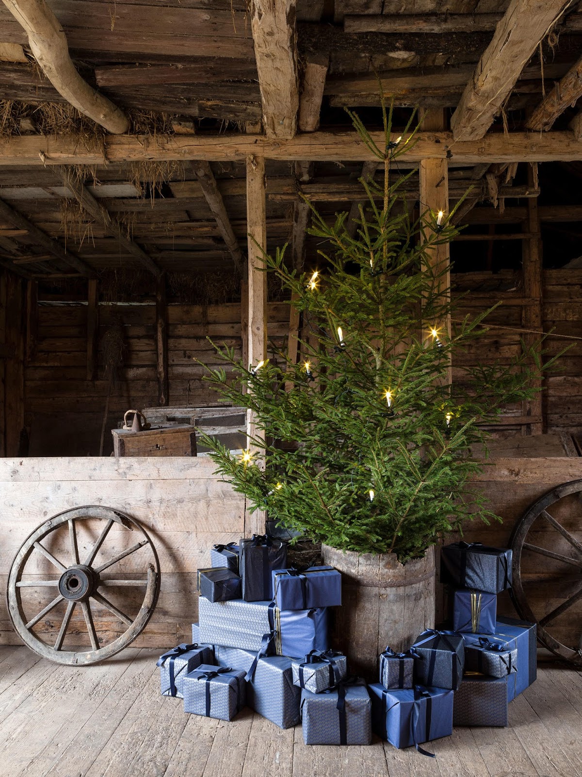 Rural Christmas at a charming farmhouse